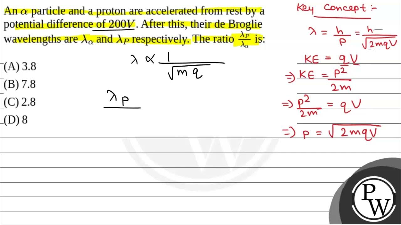 An \(\alpha\) particle and a proton are accelerated from rest by a potential difference of \(200 ...