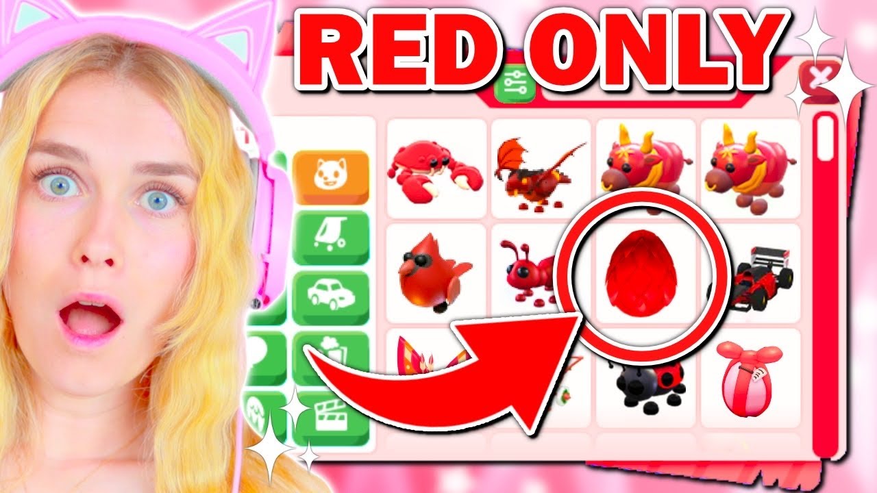 RED Inventory Only Challenge In Adopt Me! (Roblox) - YouTube