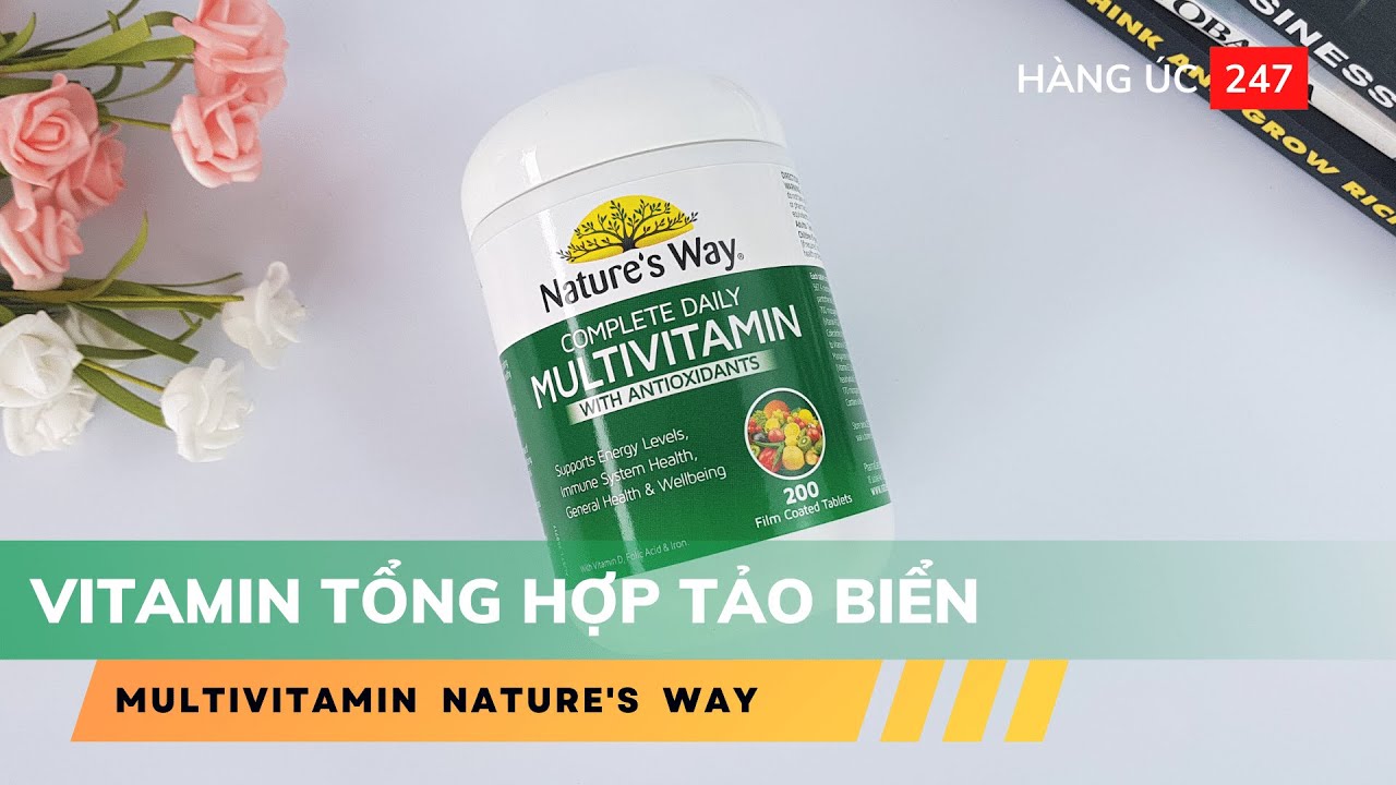 Vitamin Tổng Hợp Tảo Biển Nature’s Way MULTIVITAMIN Úc có gì tốt? - YouTube
