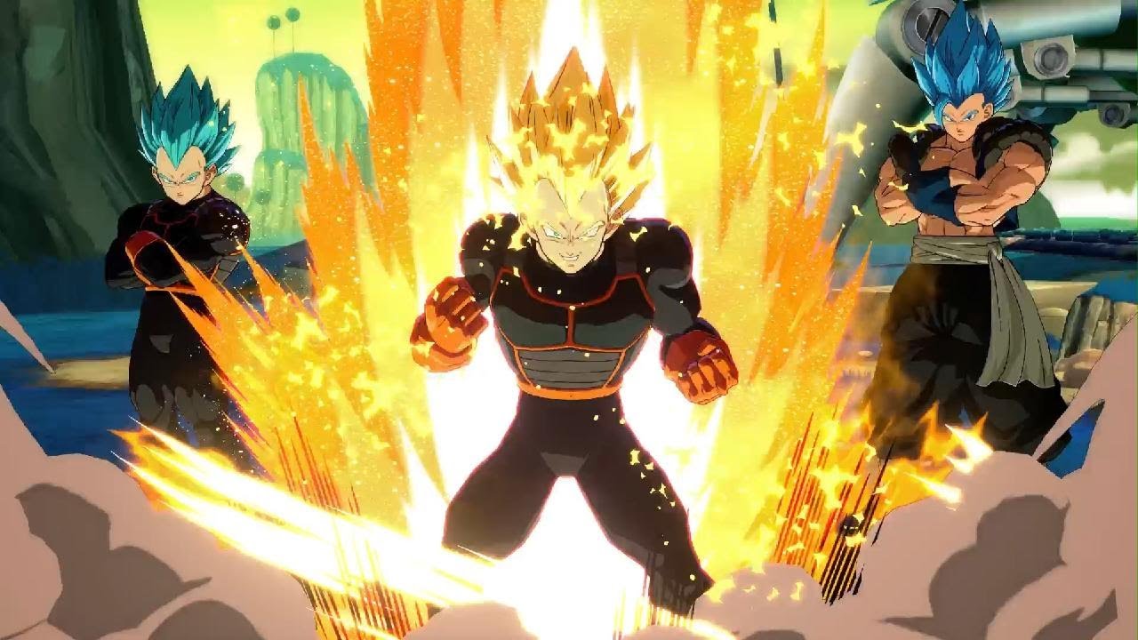 DRAGON BALL FighterZ Android 18 Krillian Tien vs Super Saiyen Vegeta ...