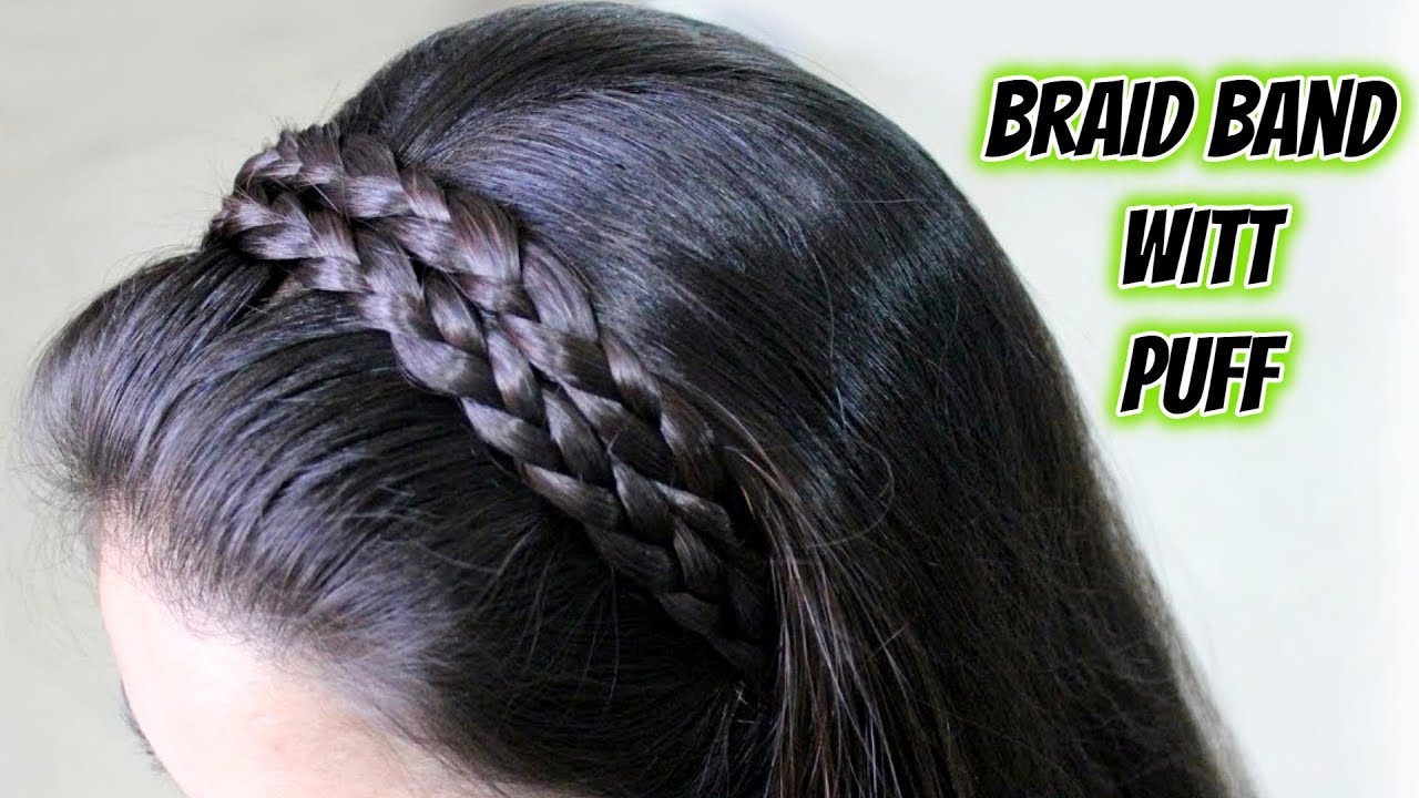 Braided Hairstyles With Puff | How to make Braids Hair Style | Braid ...