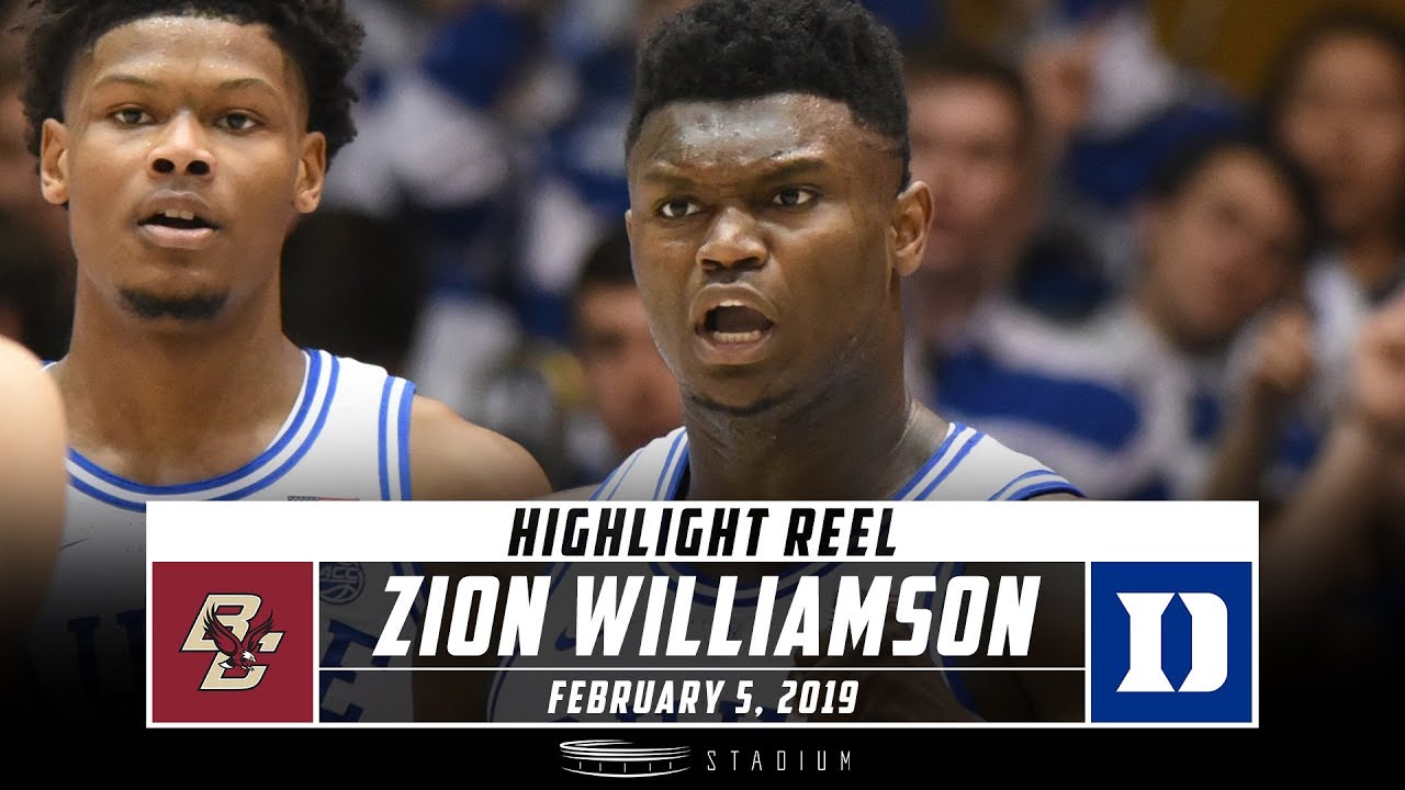 Zion Williamson Highlights: Boston College-Duke 2019 | Stadium - YouTube