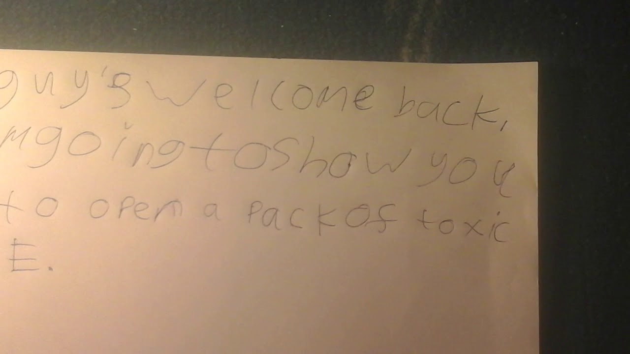 How to open a packet of toxic waste. - YouTube