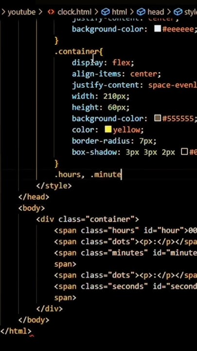 How to make Clock ⏰Using HTML & CSS and JavaScript #shorts #shortvideo #coding - YouTube