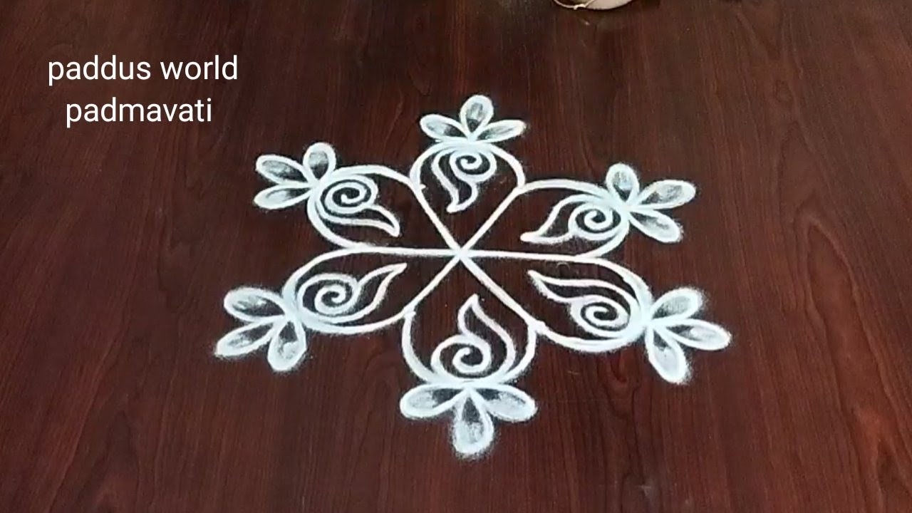 Easy Daily Rangoli designs 🌷3x2 dots Simple Creative Rangoli 🌷 Latest ...