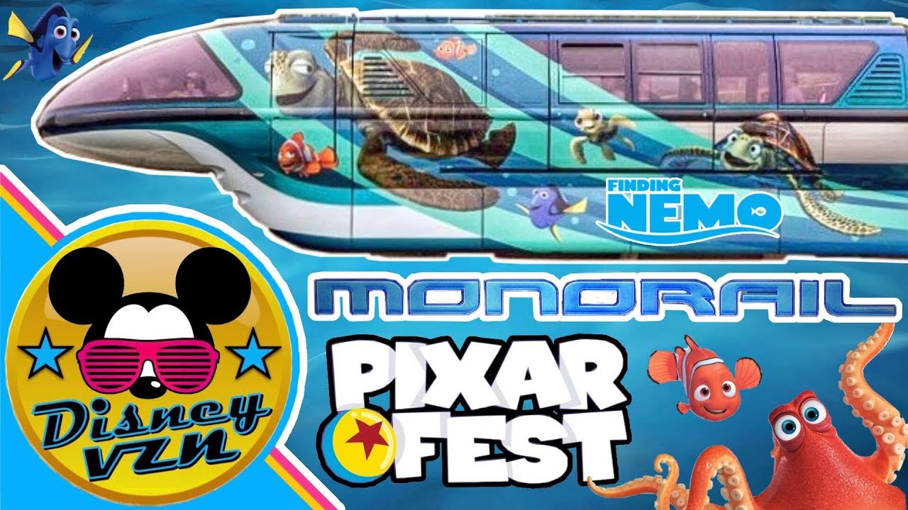 Pixar Fest Blue Monorail - Finding Nemo Overlay | Disneyland Resort ...