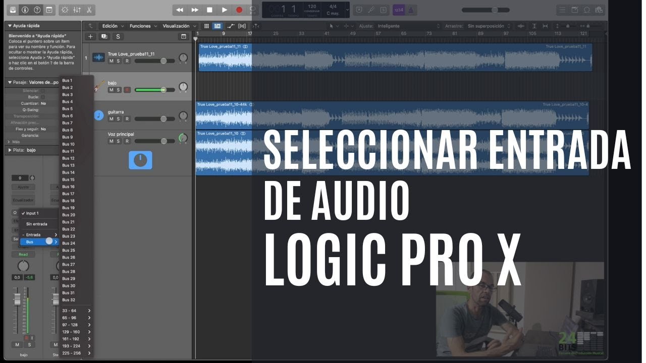 Cómo seleccionar la entrada de audio para una pista en Logic Pro X ...