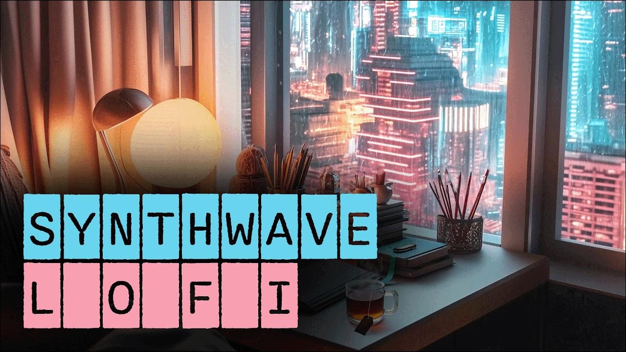 S y n t h w a v e lofi chill - Music to Study, Work and Brainstorm to (4k) - YouTube