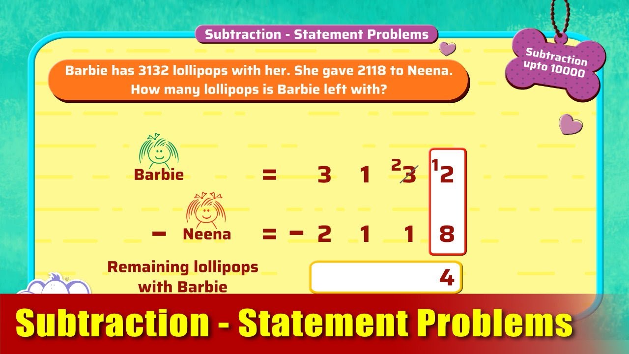 G3 - Module 3 - Exercise 3 - Subtraction - Statement Problems | Appu ...