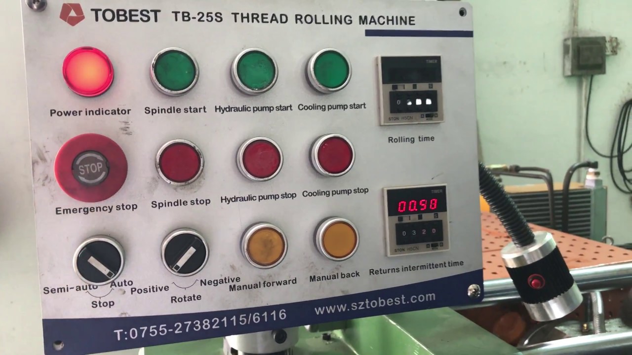 TOBEST Thread rolling machine TB-25S - YouTube