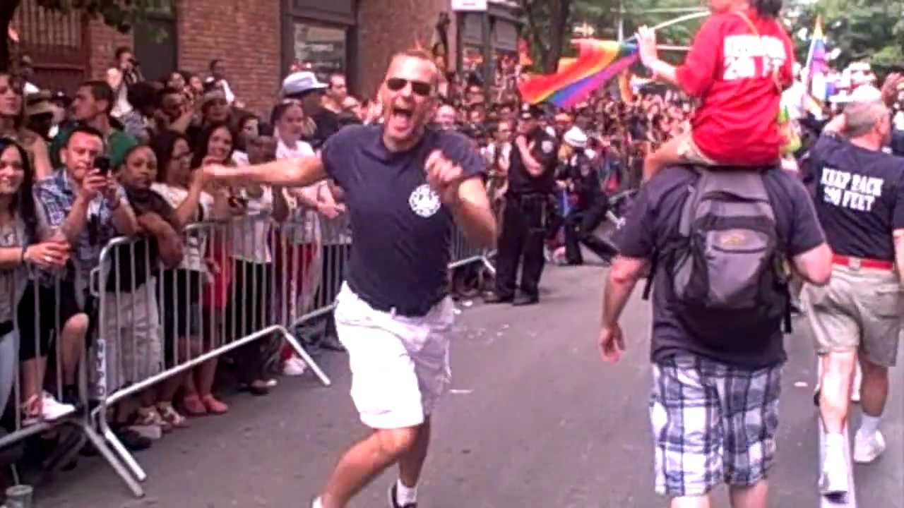 NYC GAY PRIDE 2011 with FIRE FLAG! - YouTube
