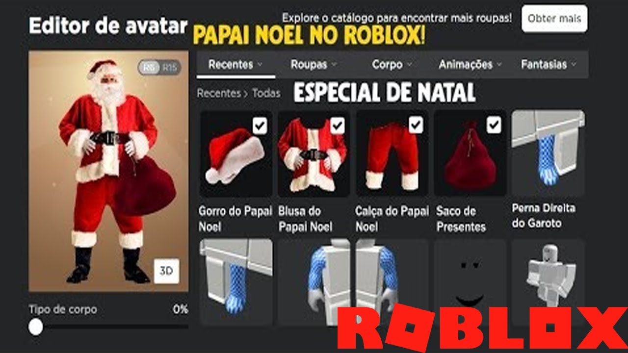 Roblox - Como fazer o avatar do papai noel (Especial de Natal) - YouTube