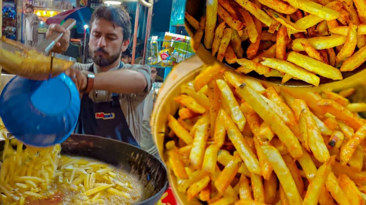 Young Man Selling FRENCH FRIES |Hardworking Man | Famous French Fries ...