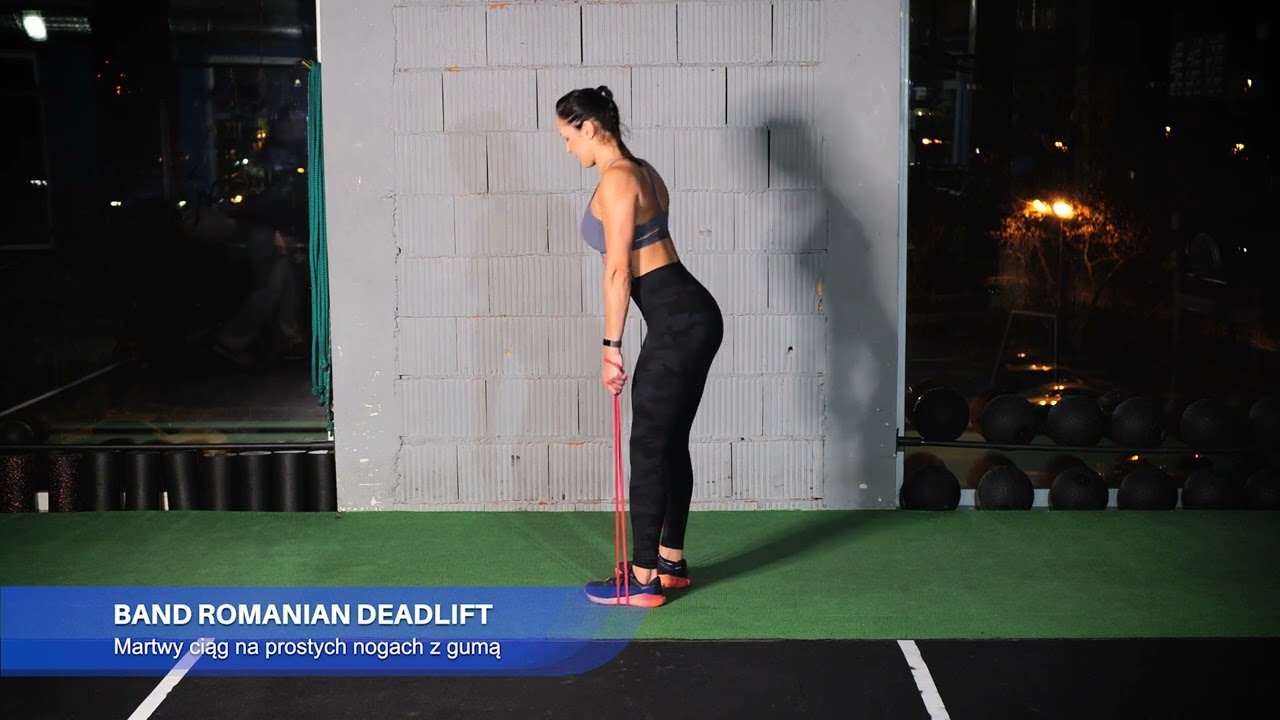 BAND ROMANIAN DEADLIFT - Martwy ciąg na prostych nogach z gumą - YouTube