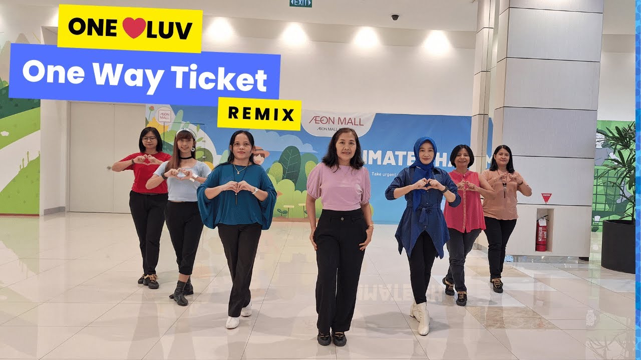 One Way Ticket Remix- LineDance|| Improver|| One ️ Luv LineDance - YouTube
