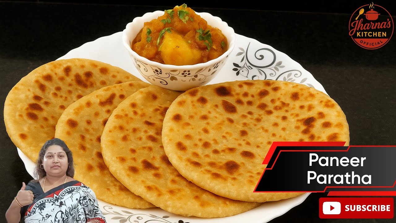 Paneer Paratha Recipe | পনির পরোটা | Stuffed Paneer Flatbread | Jharna ...