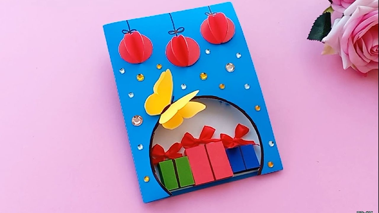 How To Make 3D Christmas Card Handmade Easy Card Tutorial YouTube How To Make 3D Christmas Card Handmade Easy Card Tutorial YouTube
