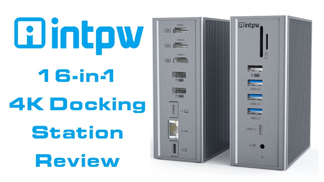 INTPW 16-in-1 USB C Docking Station Windows Mac iMac - YouTube