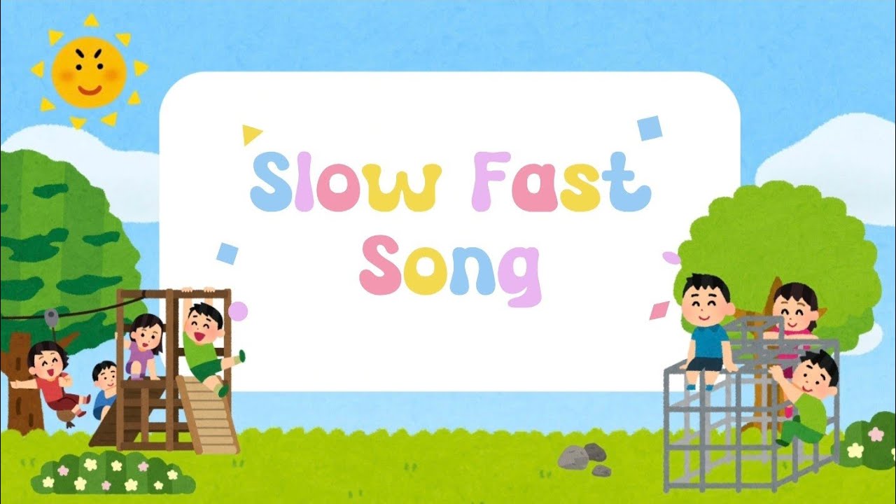 Slow Fast Song 👏 | Action Song for Kids with Lyrics | Preschool ...