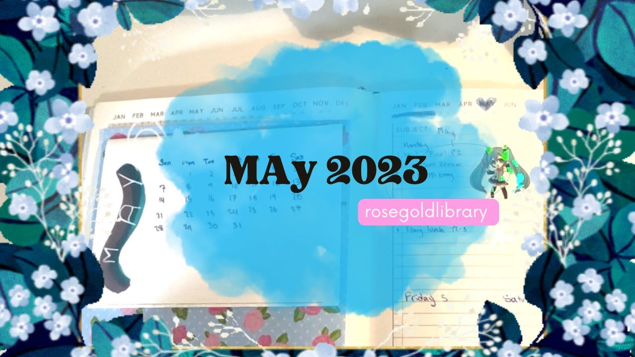 May Bullet Journal 2023| RoseGoldLibrary| - YouTube