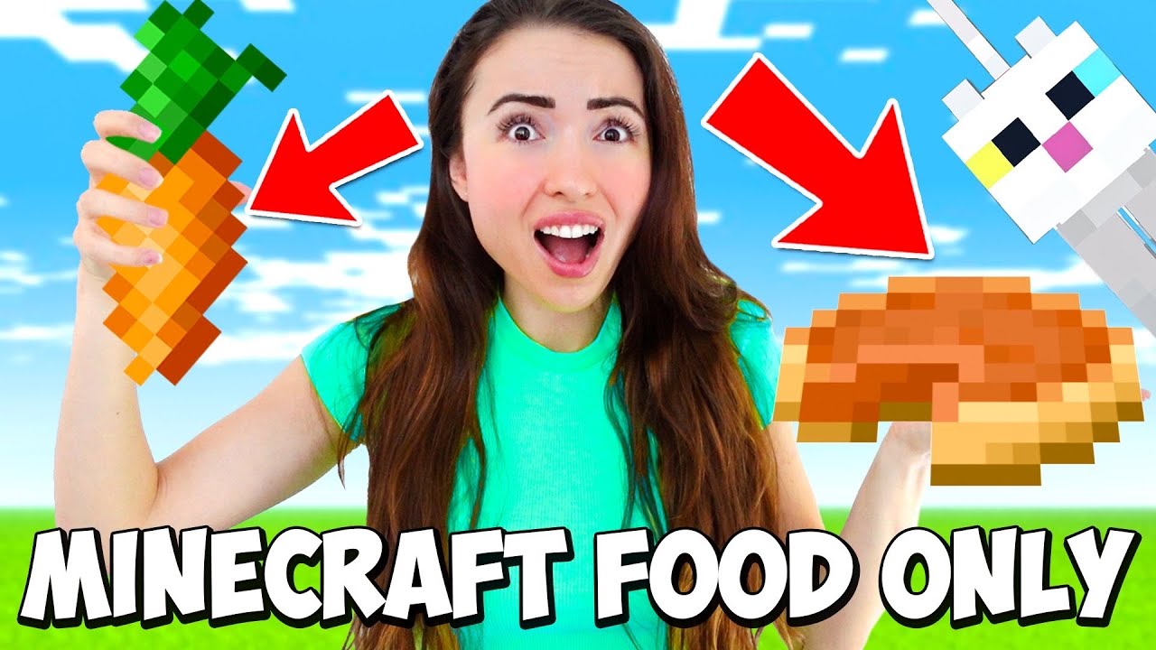 Eating ONLY Minecraft Food for 24 HOURS! (Challenge) - YouTube
