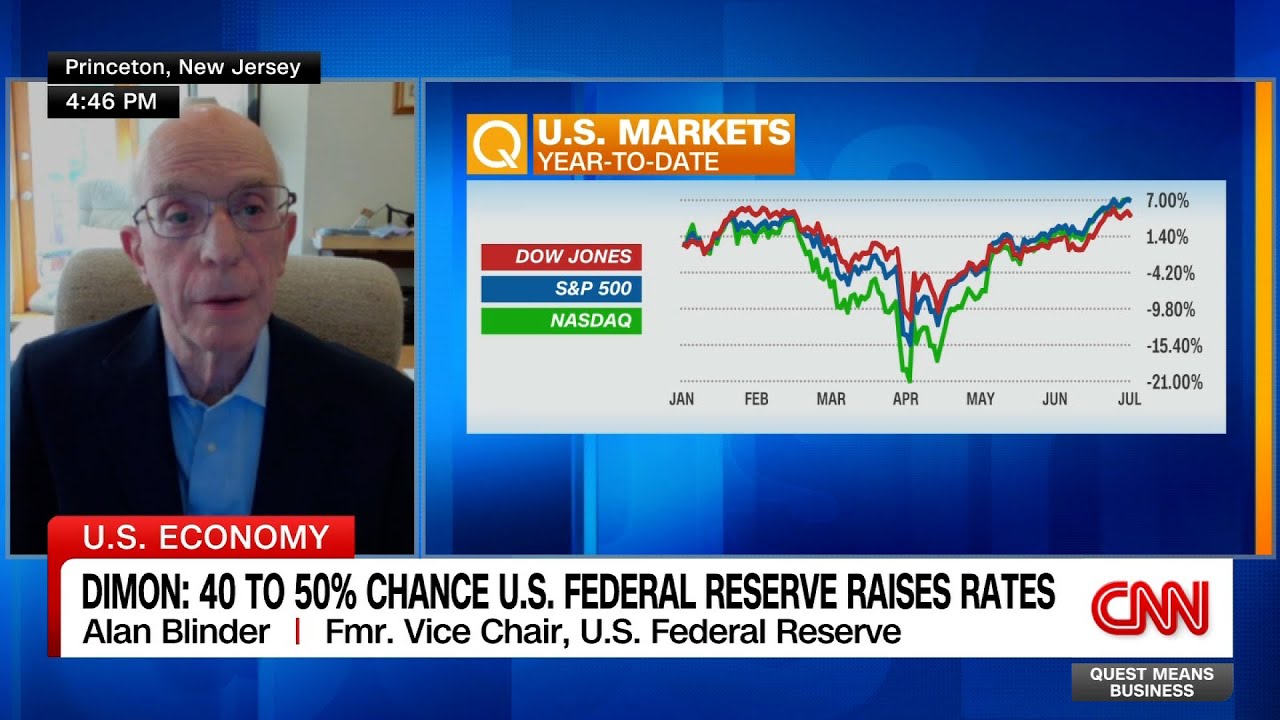 Former Federal Reserve Vice Chair Alan Blinder on Jamie Dimon's rate ...