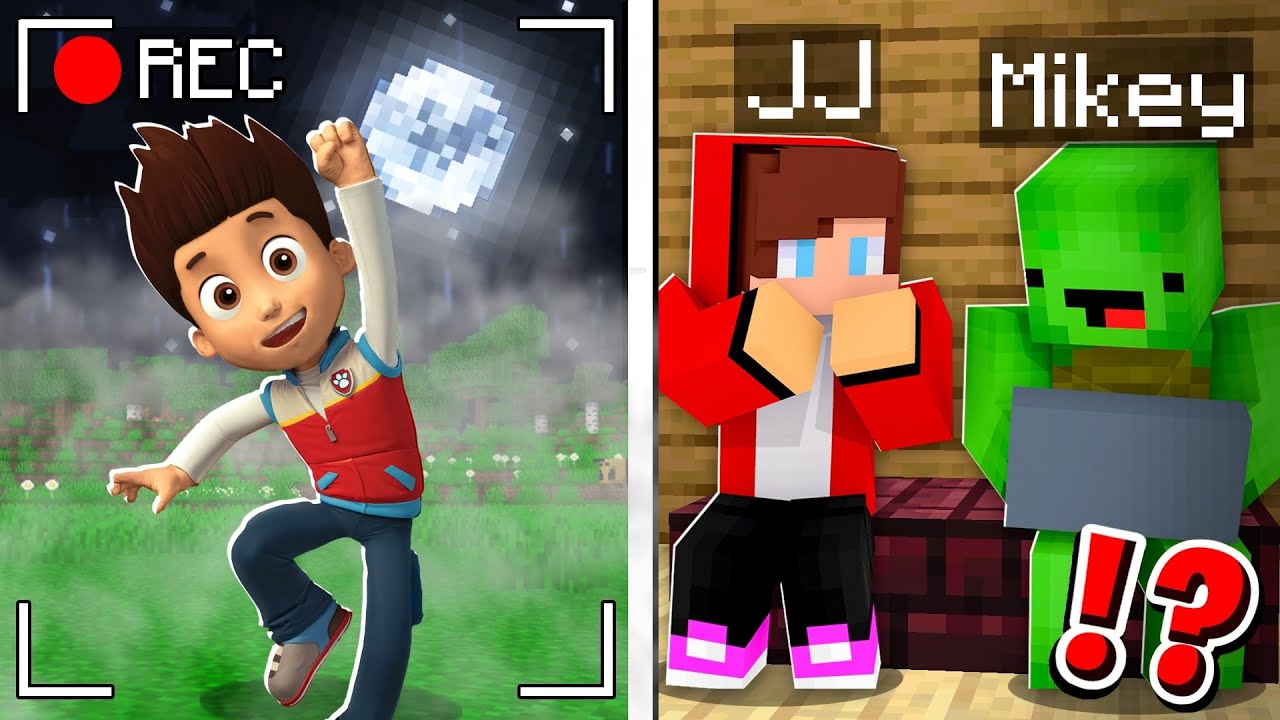 JJ and Mikey Got Scary RYDER.EXE on a Hidden Camera - Maizen Minecraft - YouTube