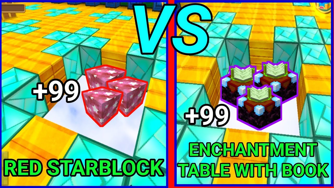 THROW AWAY THE RED STARBLOCK AND ENCHANTMENT TABLE INTO A VOID SKYBLOCK ...