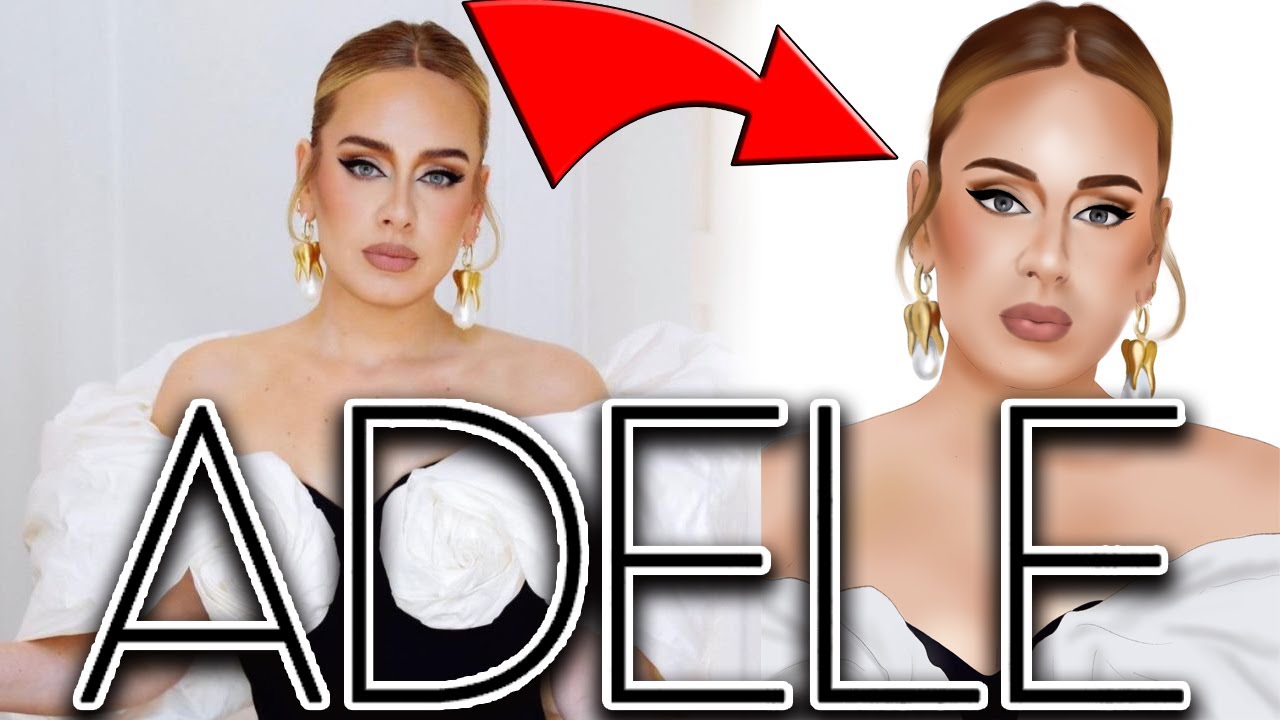 Drawing my favorite singer-songwriter Adele on Ipad. - YouTube