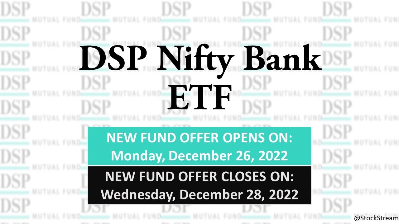 DSP Nifty Bank ETF | DSP Mutual Fund | NEW ETF | StockStream - YouTube