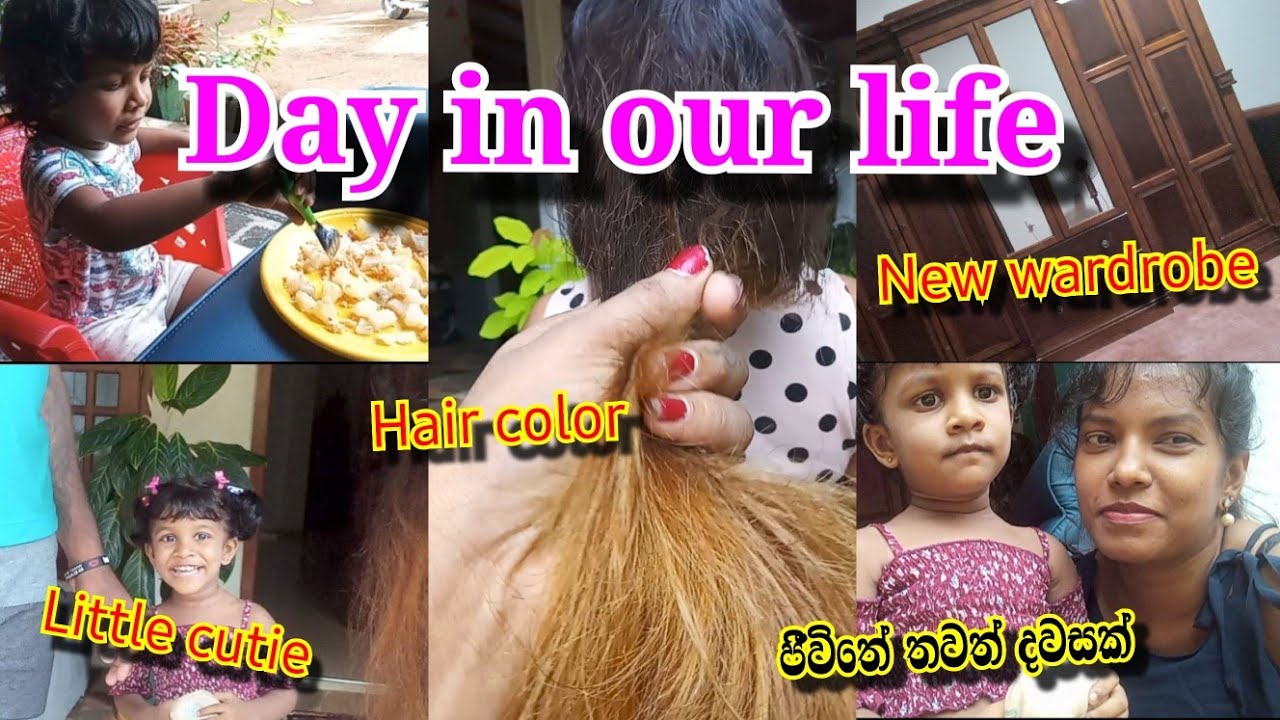 Day vlog srilanka / family / hair color / morning to night # ...