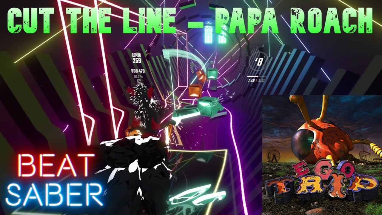 Cut The Line - Papa Roach [Expert+] Beat Saber - YouTube