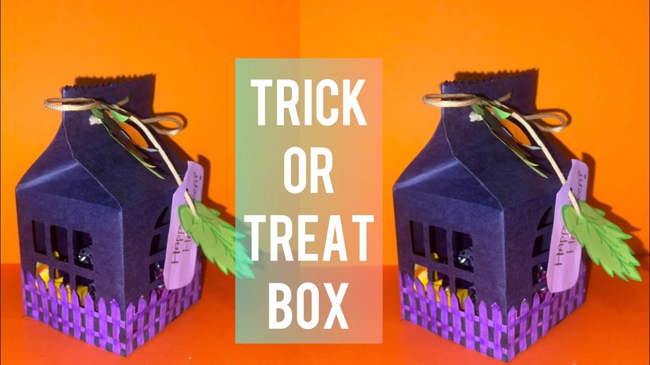 Origami Halloween Trick or Treat Box 🎃 #halloween - YouTube