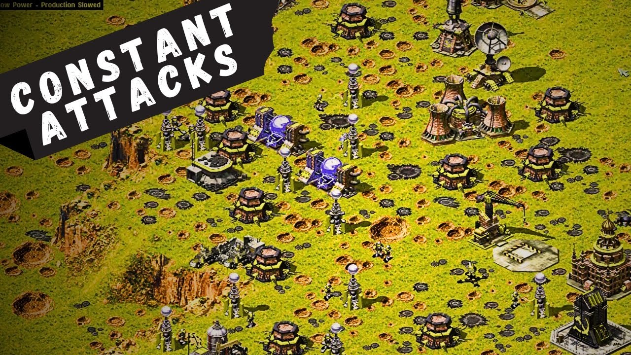 Red Alert 2 Gameplay - Constant Attacks - 1 Vs 5 with Super weapons ...