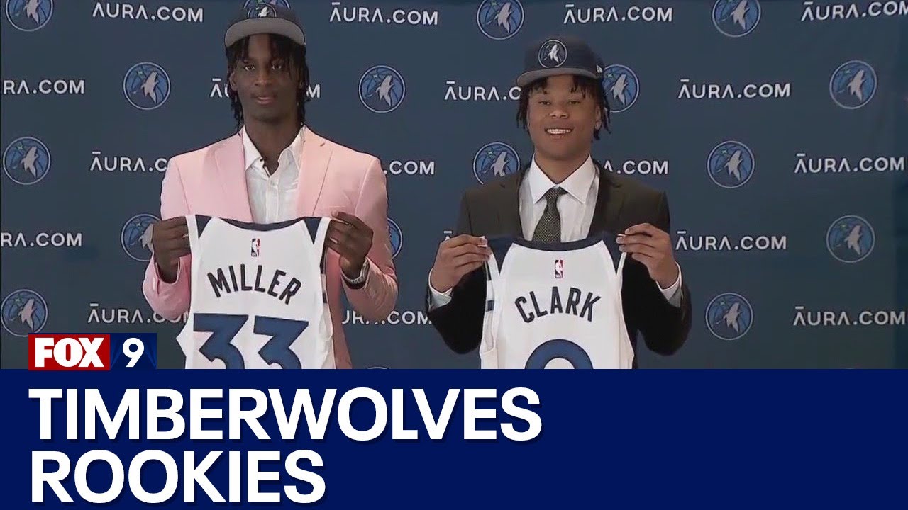 Timberwolves introduce rookies Leonard Miller, Jaylen Clark [RAW] - YouTube