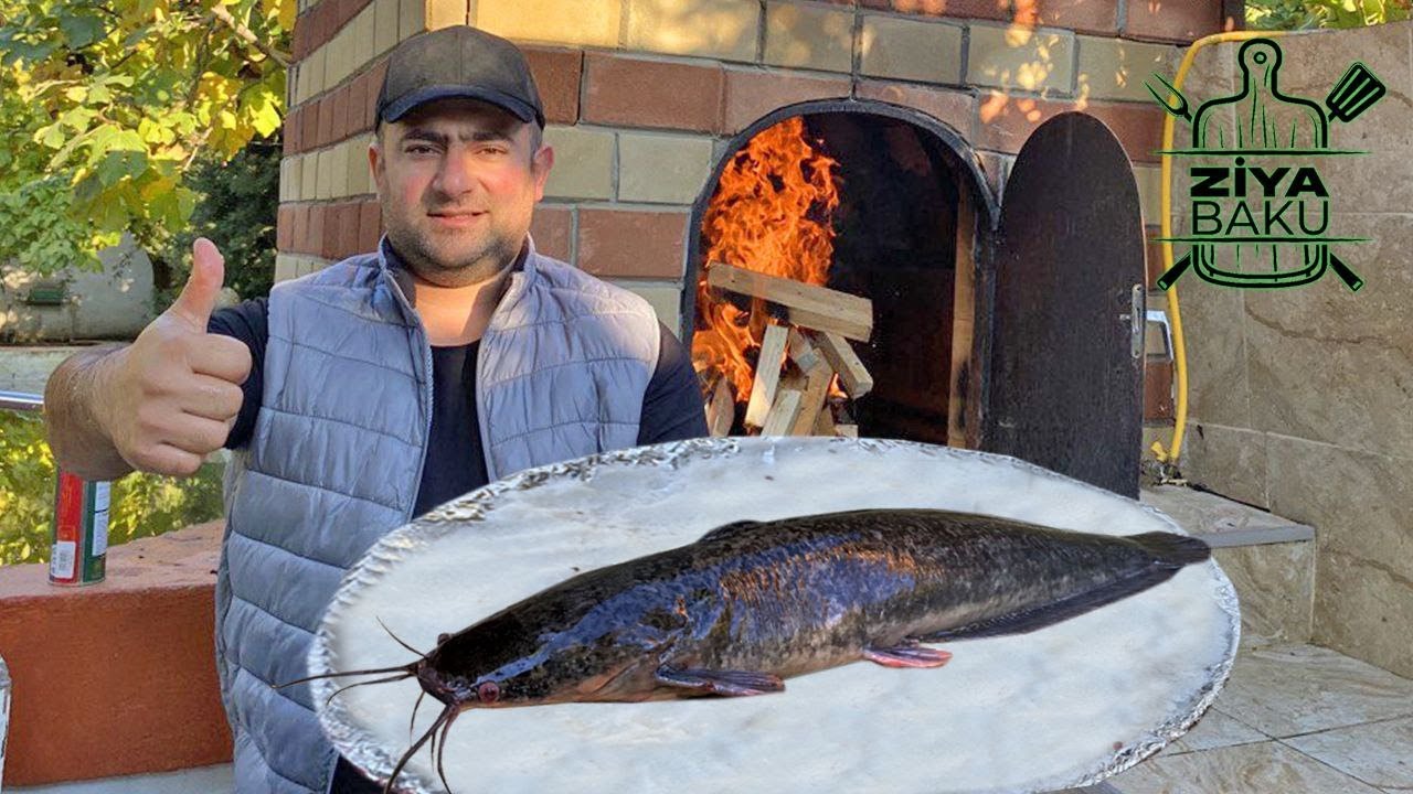 Ateşdə duz qatının üzərində meyvəli Naqqa balığı bişirdim - YouTube