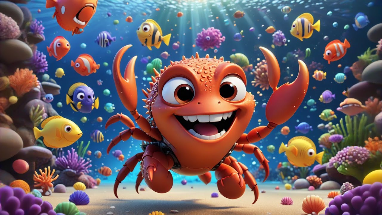 Three Colorful Crabs Count to Ten + More Nursery Rhymes & Kids Songs ...