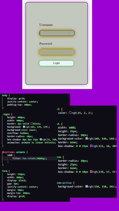 Login Page For Website Using CSS #coding #css #shorts #hacker # ...