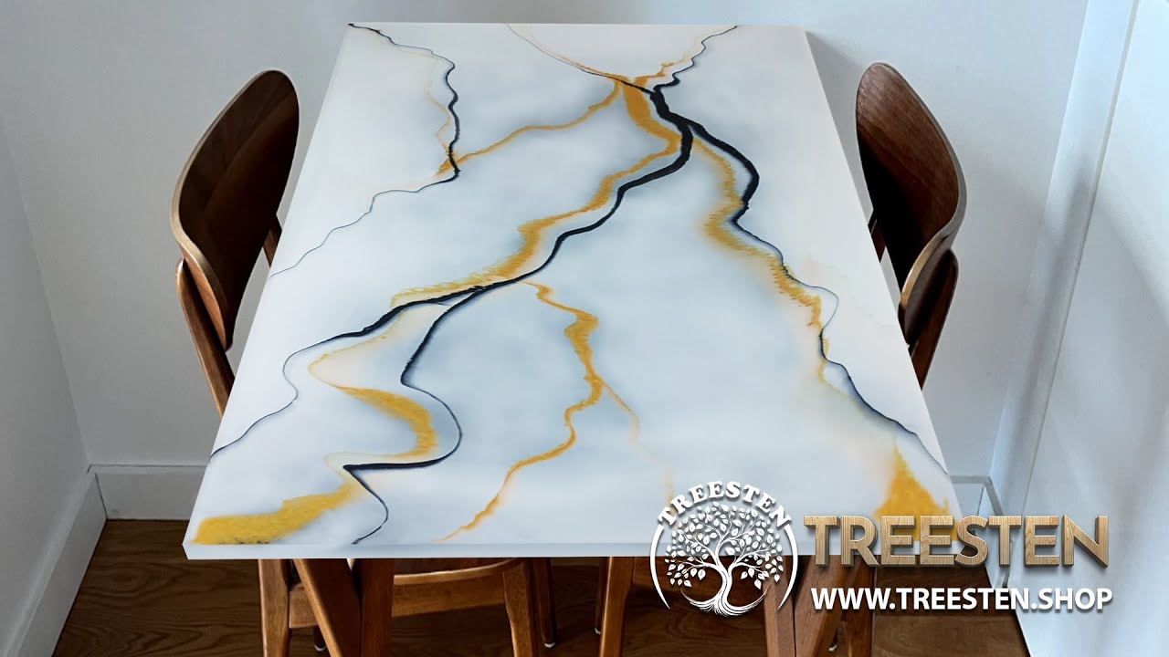 I Spent 24 Hours Creating a Marble Resin Table on a Budget! - YouTube