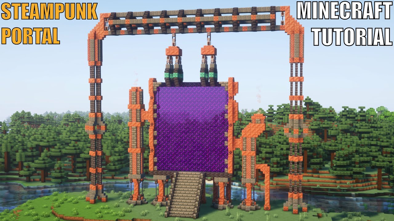 Minecraft Steampunk Nether Portal Tutorial - YouTube