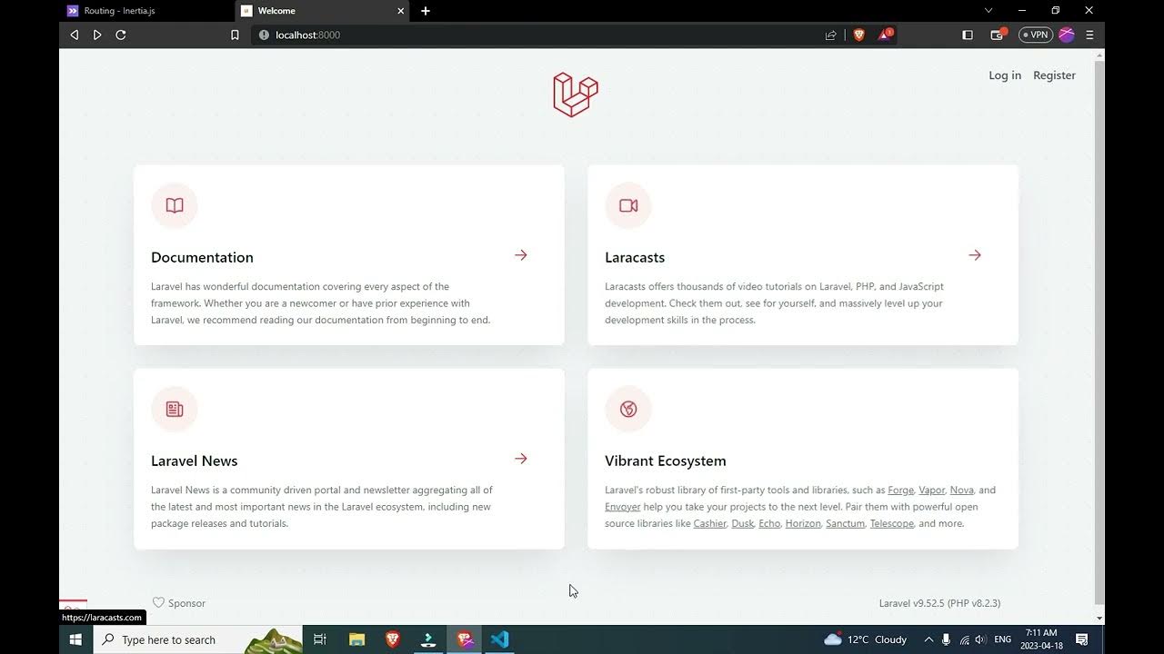 Cambiar El Landing Page Default En Inertia Laravel Youtube