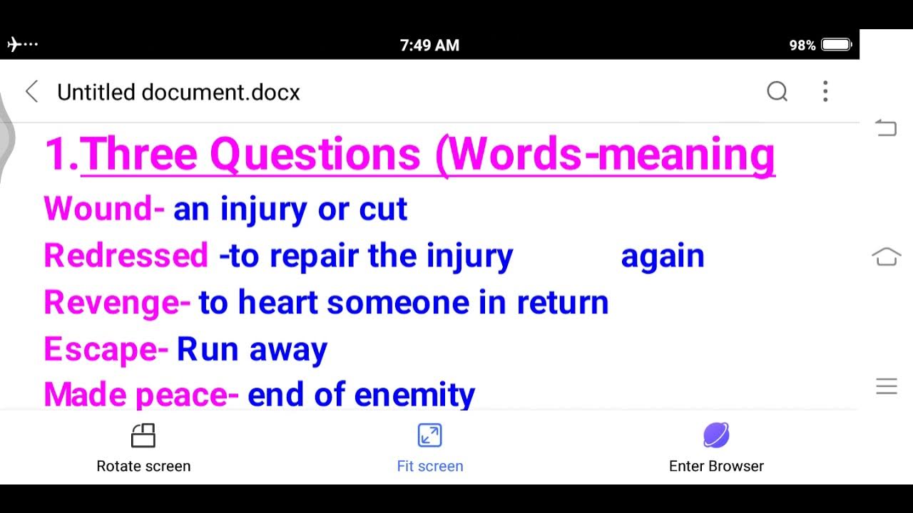 Word Meanings Of Three Questions Class 7th Ncert YouTube word-meanings-of-three-questions-class-7th-ncert-youtube