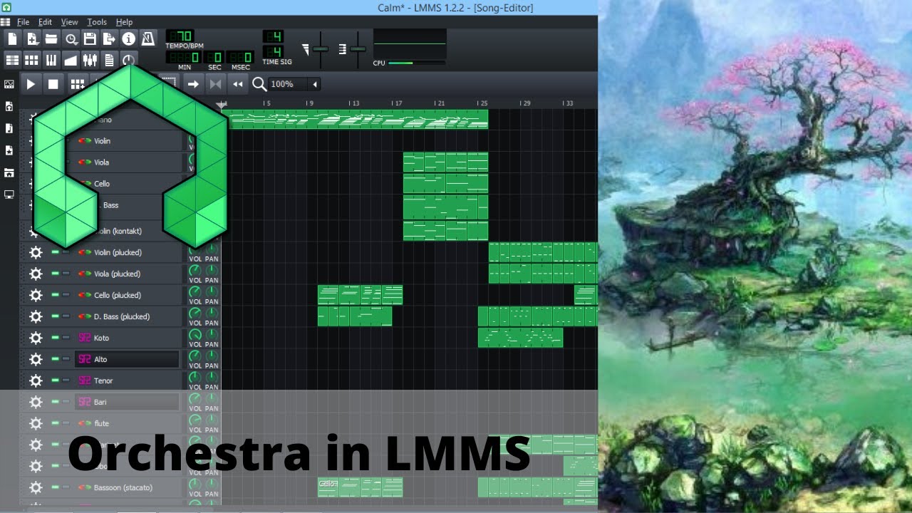 Orchestra in LMMS || Mamoru mizu de - YouTube