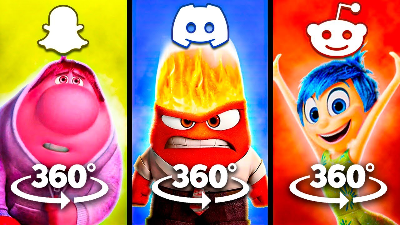 360º VR Inside Out 2 but Social Media Ringtones - YouTube