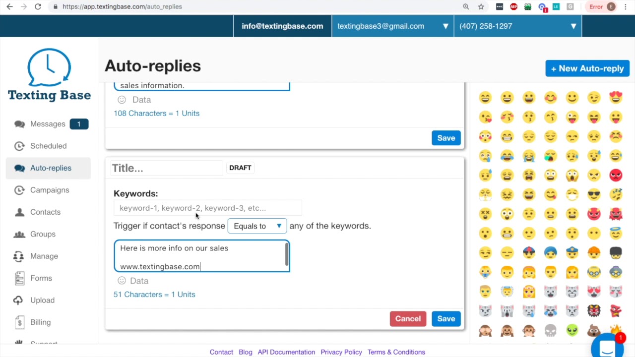 Text Auto Responder by Texting Base - YouTube