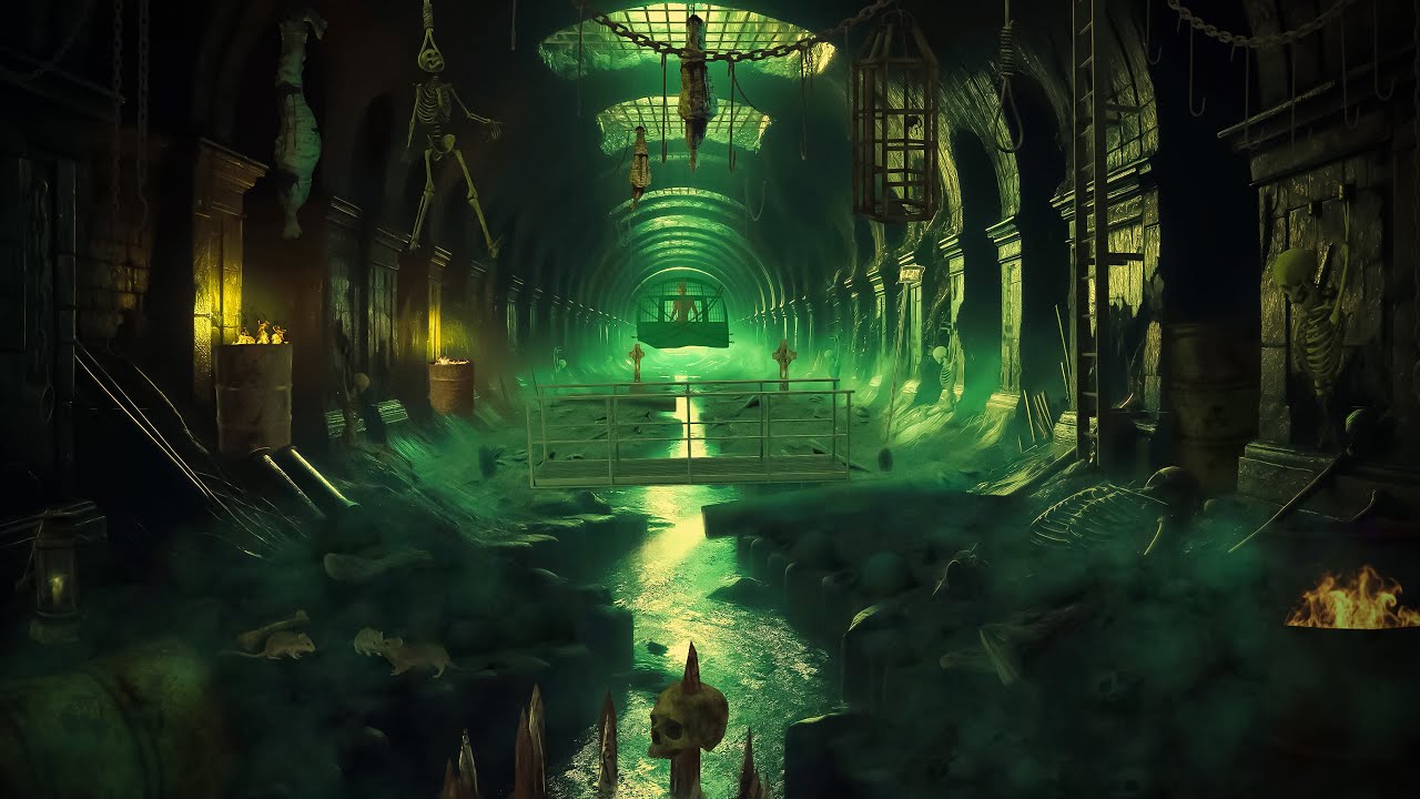 HAUNTED SEWER AMBiENCE 💀 Ghostly ASMR 💀 Will You Make it Out of these ...
