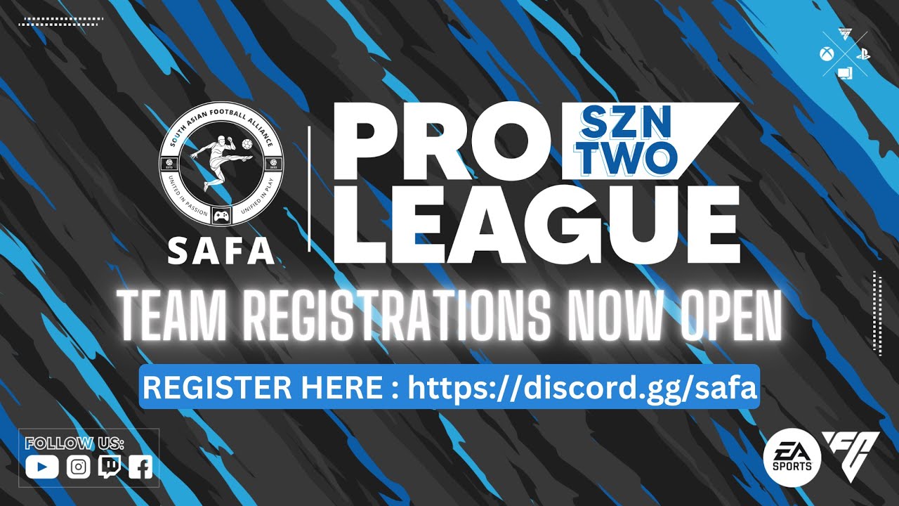 SAFA Pro League | Szn 2 Teaser | Registration Open Now | EAFC Pro Clubs ...