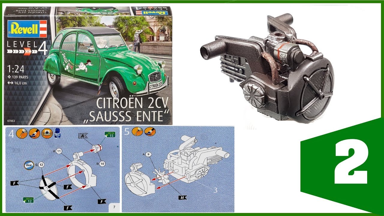 REVELL 2CV Citroën 1/24 Tuto Build PART 2 - YouTube