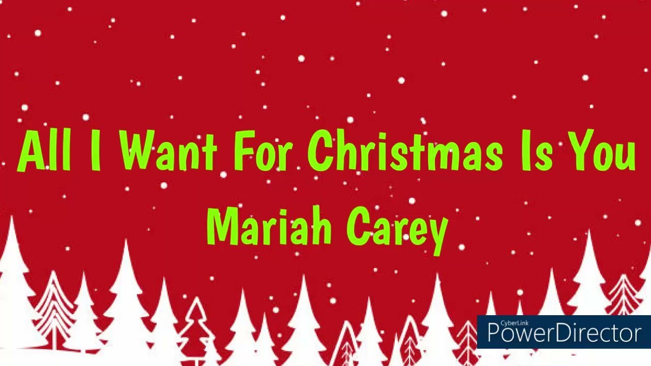 Mariah Carey - All I Want For Christmas Is You (Lyrics) - YouTube