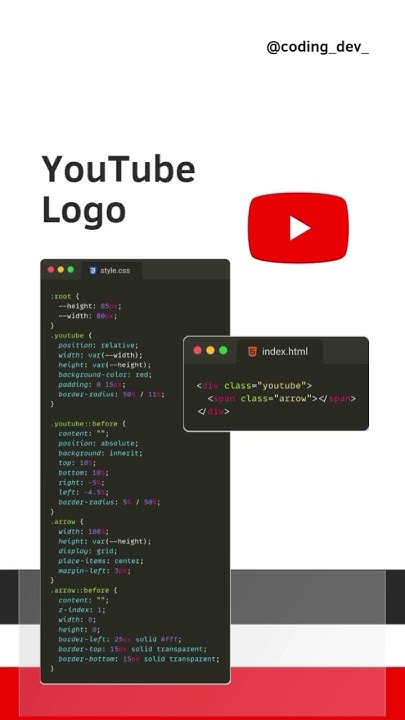 Youtube Logo Using Html And Css Html Coding Css Htmlcss Programming Webdesign